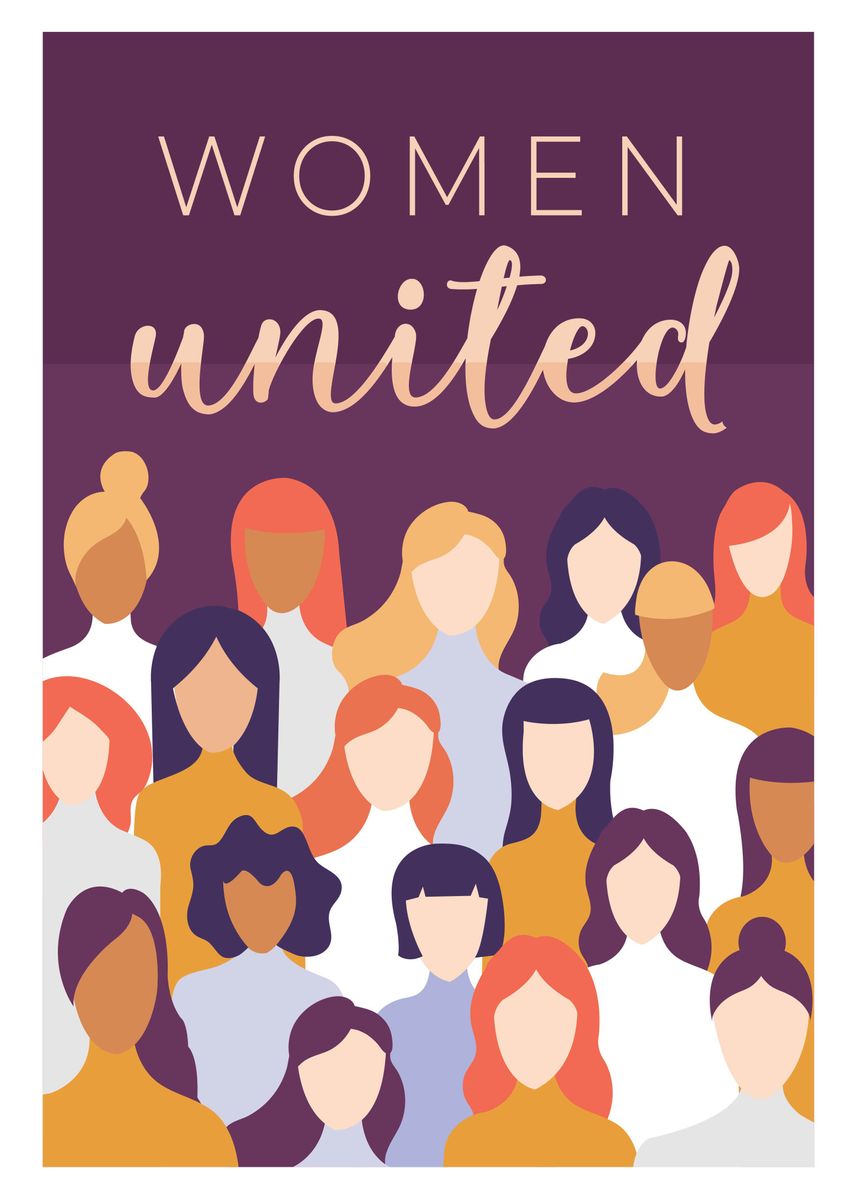 'Women United' Poster, picture, metal print, paint by Fateh Lahlah ...