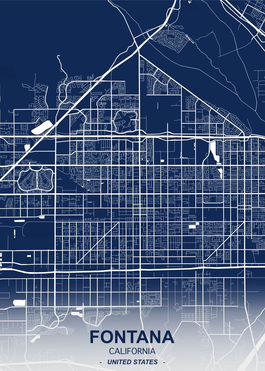 'Fontana California' Poster, picture, metal print, paint by sinnois ...