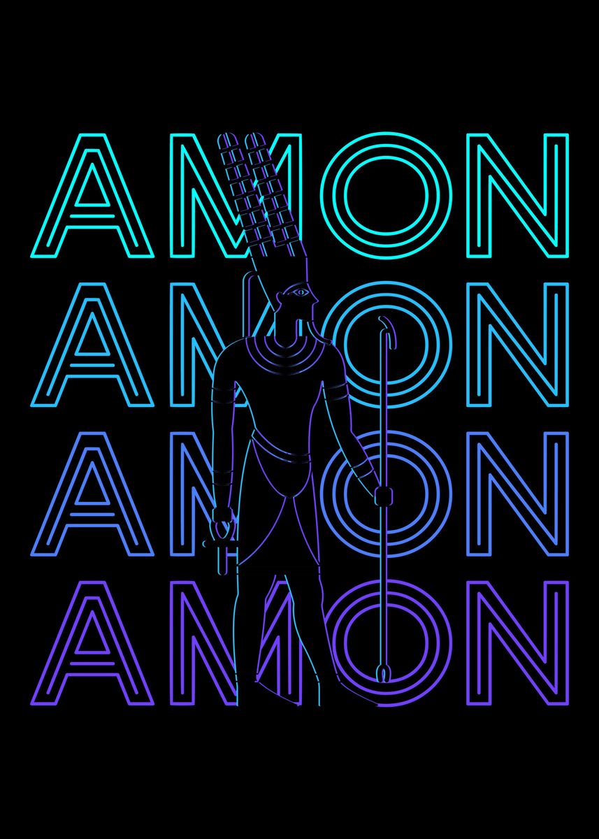'Amon Egyptian God' Poster, picture, metal print, paint by ...