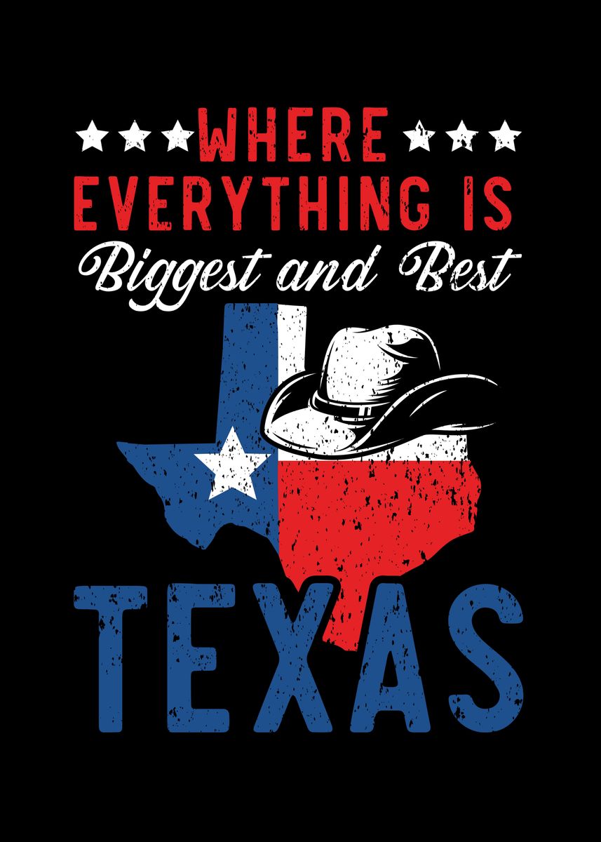 'Texas State' Poster, picture, metal print, paint by NAO | Displate