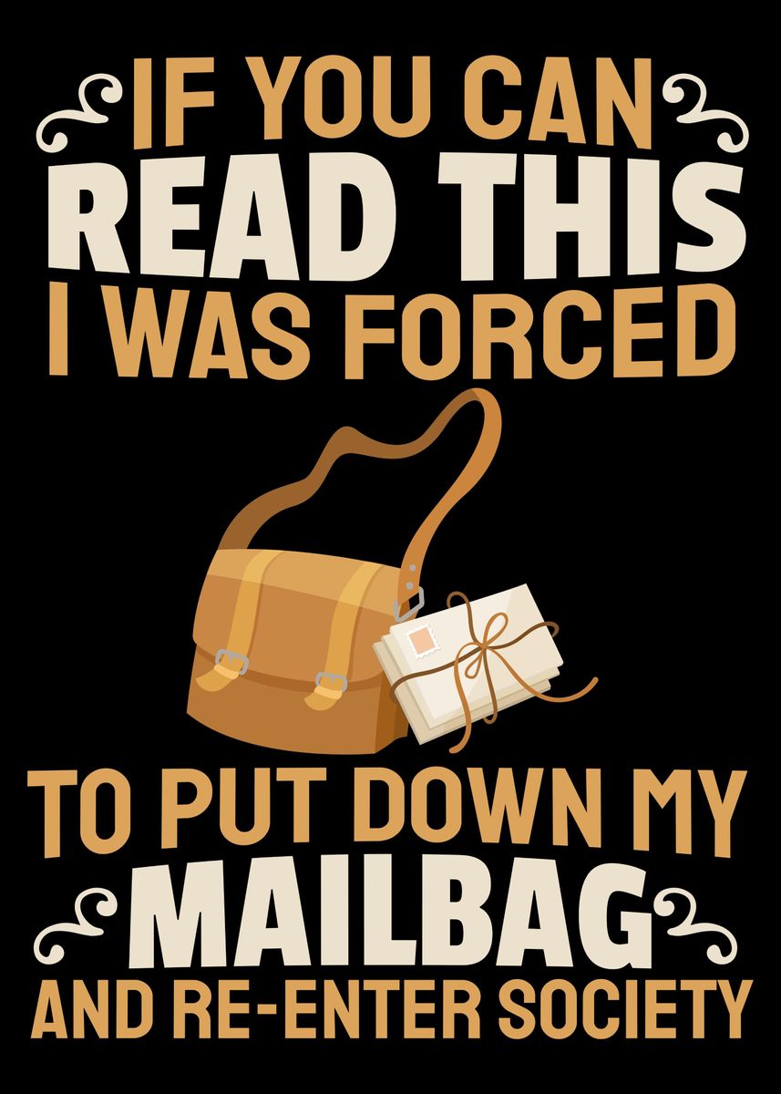 'Mailman Postal Worker Mail' Poster by BobbyBubble | Displate