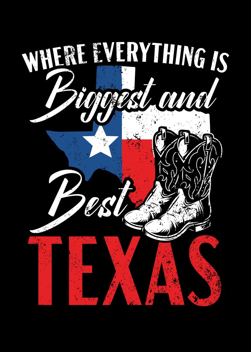 'Texas State' Poster, picture, metal print, paint by NAO | Displate