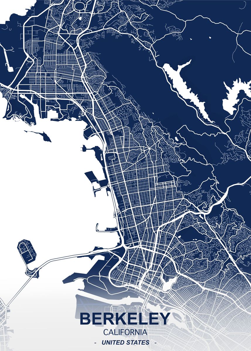 'Berkeley California' Poster, picture, metal print, paint by sinnois ...