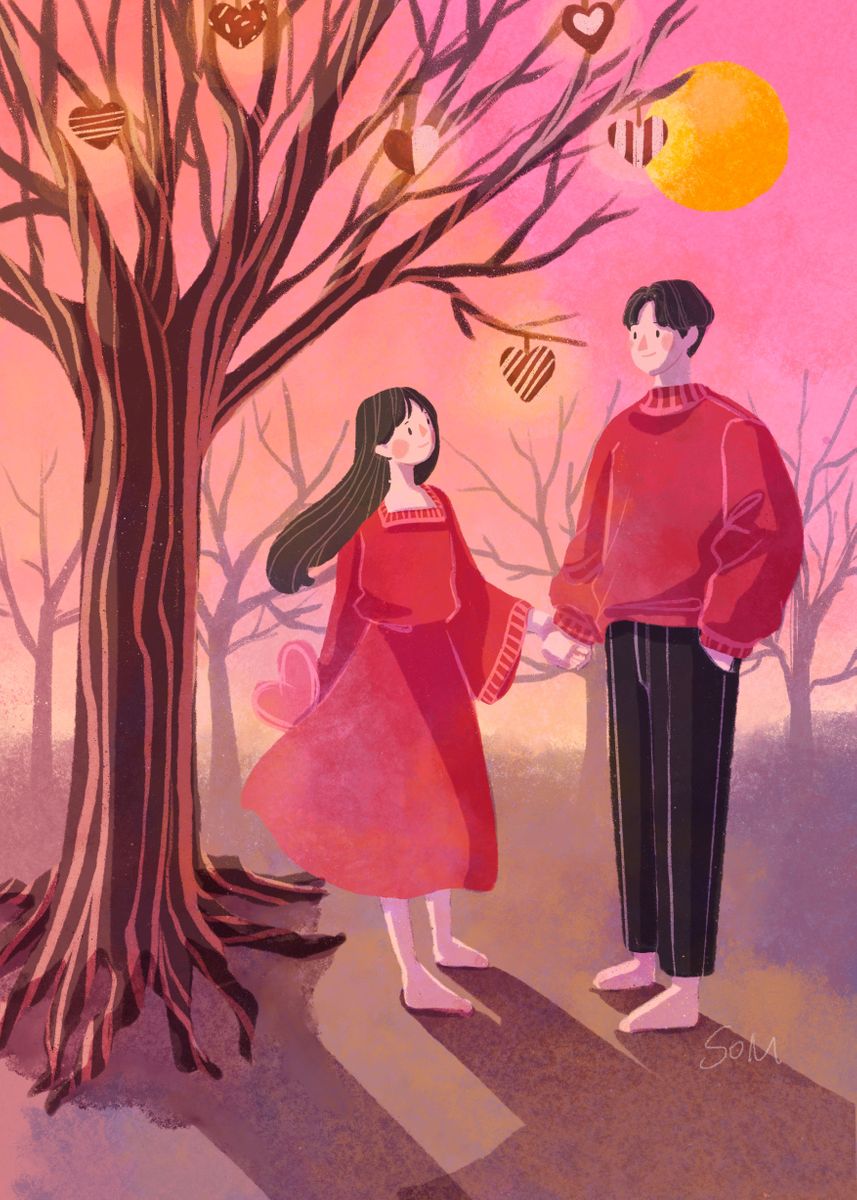 'Valentines day' Poster by Som | Displate