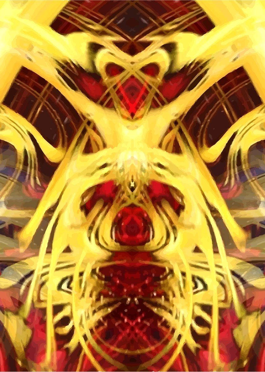 'Hearts Red Atomic Bull' Poster, picture, metal print, paint by Jazmin ...