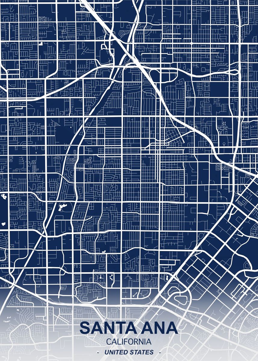 'Santa Ana California' Poster, picture, metal print, paint by sinnois ...