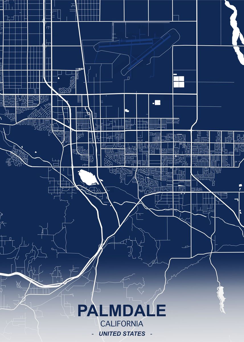 'Palmdale California' Poster, picture, metal print, paint by sinnois ...