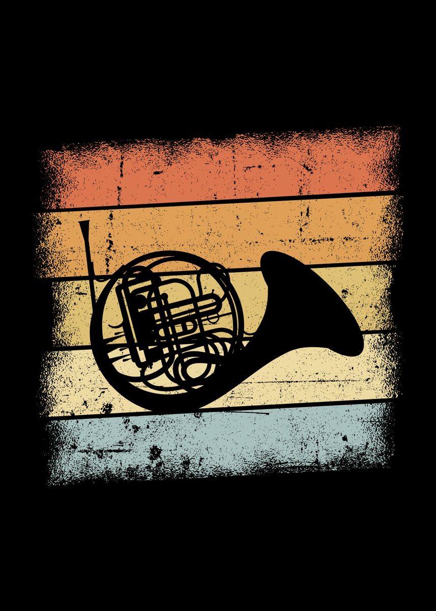 'Horn' Poster, picture, metal print, paint by schmugo | Displate