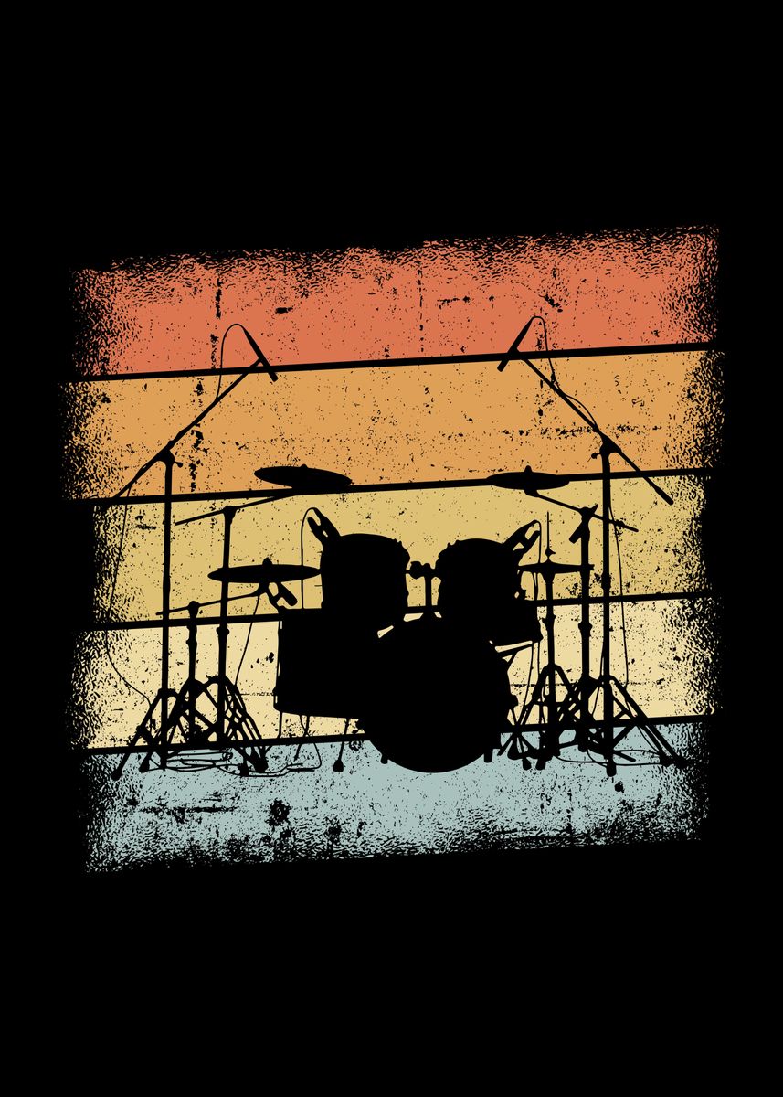 'Drummer' Poster, picture, metal print, paint by schmugo | Displate