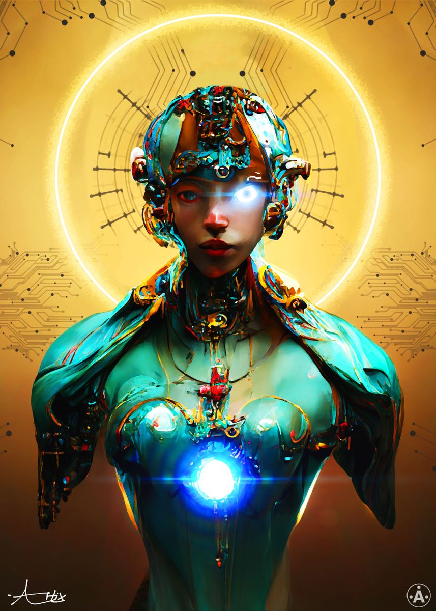 'The cyborg humanoid' Poster by Artix | Displate