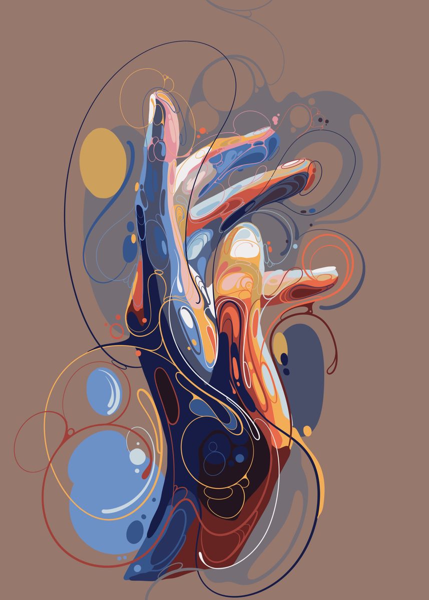 'Hand gesture' Poster, picture, metal print, paint by ISA TERESA | Displate