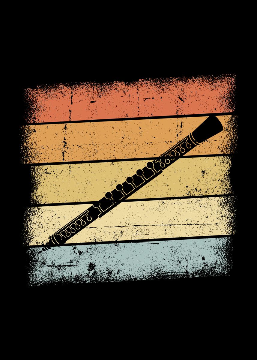 'Oboe' Poster, picture, metal print, paint by schmugo | Displate