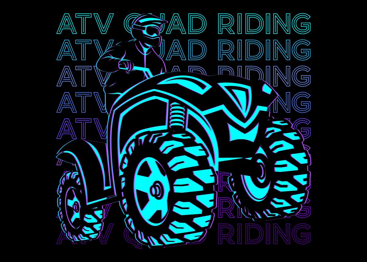 'Atv Quad Riding Atv Quad' Poster by AestheticAlex | Displate