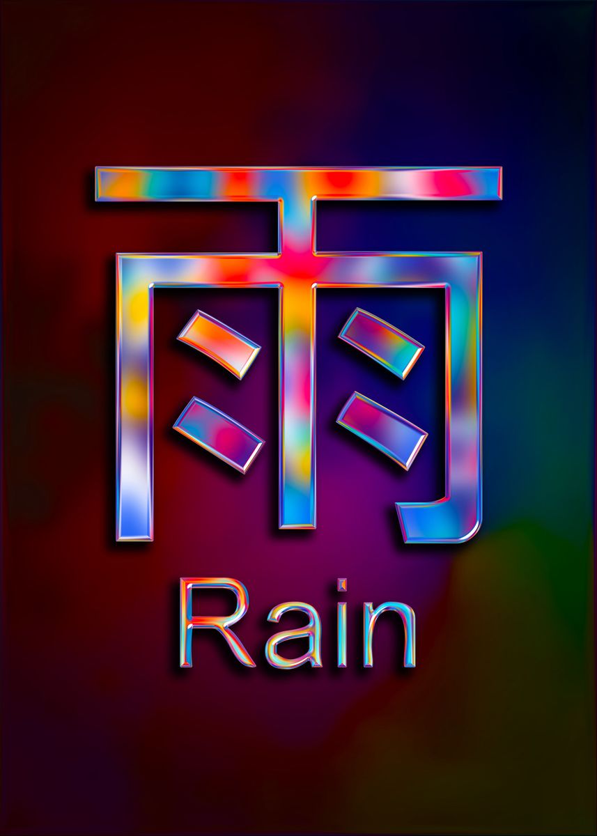 'japanese word' Poster, picture, metal print, paint by erma wati | Displate