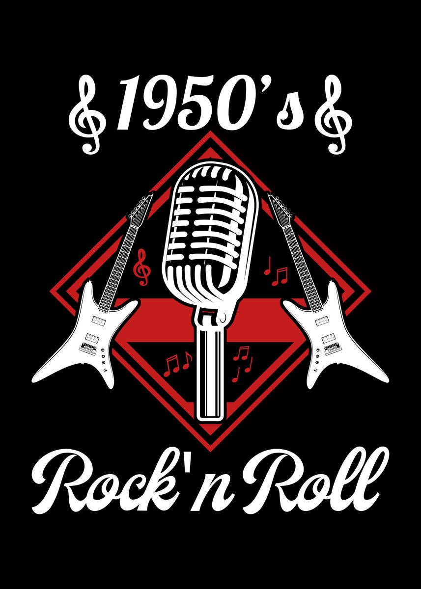 'Rockabilly Rock and Roll' Poster by professionaldesigns | Displate