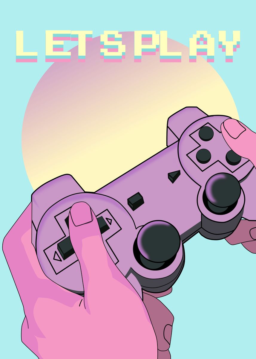 'y2k lets play' Poster, picture, metal print, paint by best art moshper ...