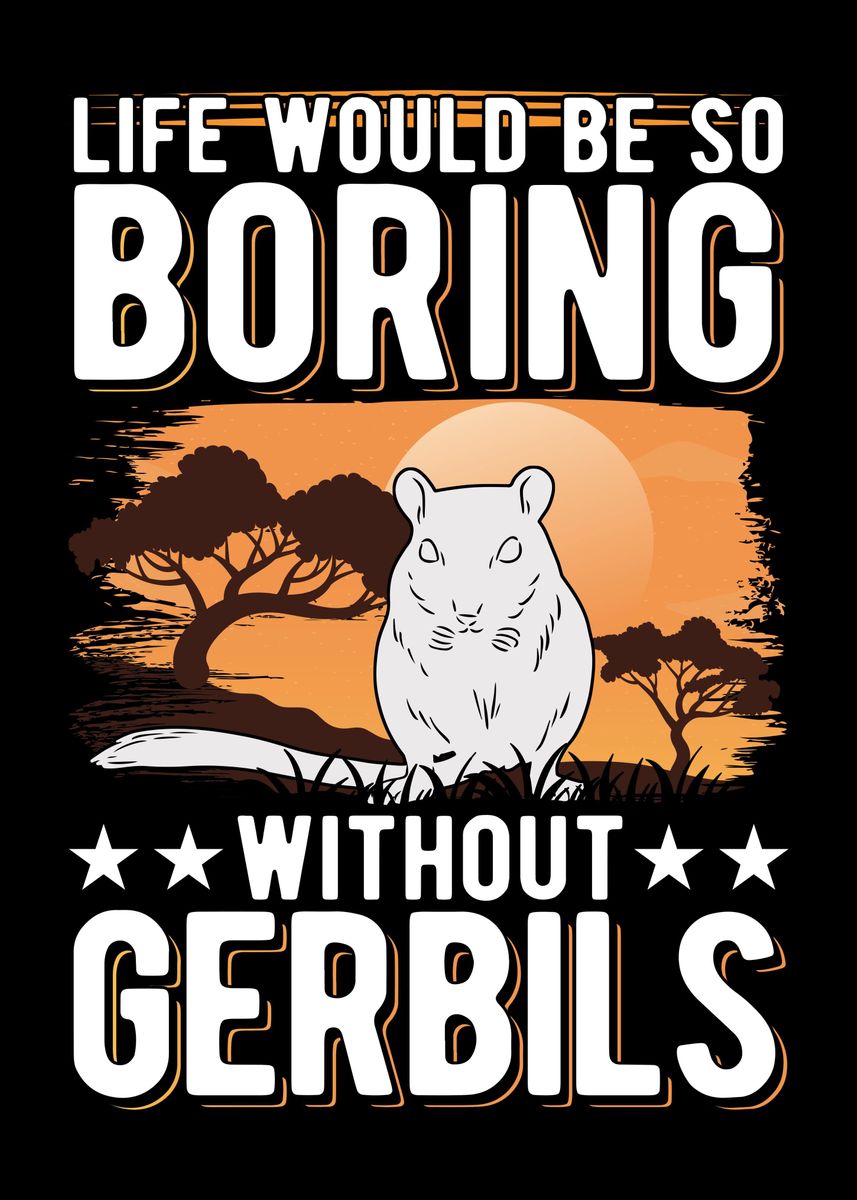 'Gerbil Racing rat' Poster, picture, metal print, paint by ...