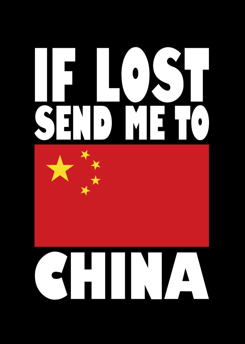 'China Flag Saying' Poster, picture, metal print, paint by schmugo ...