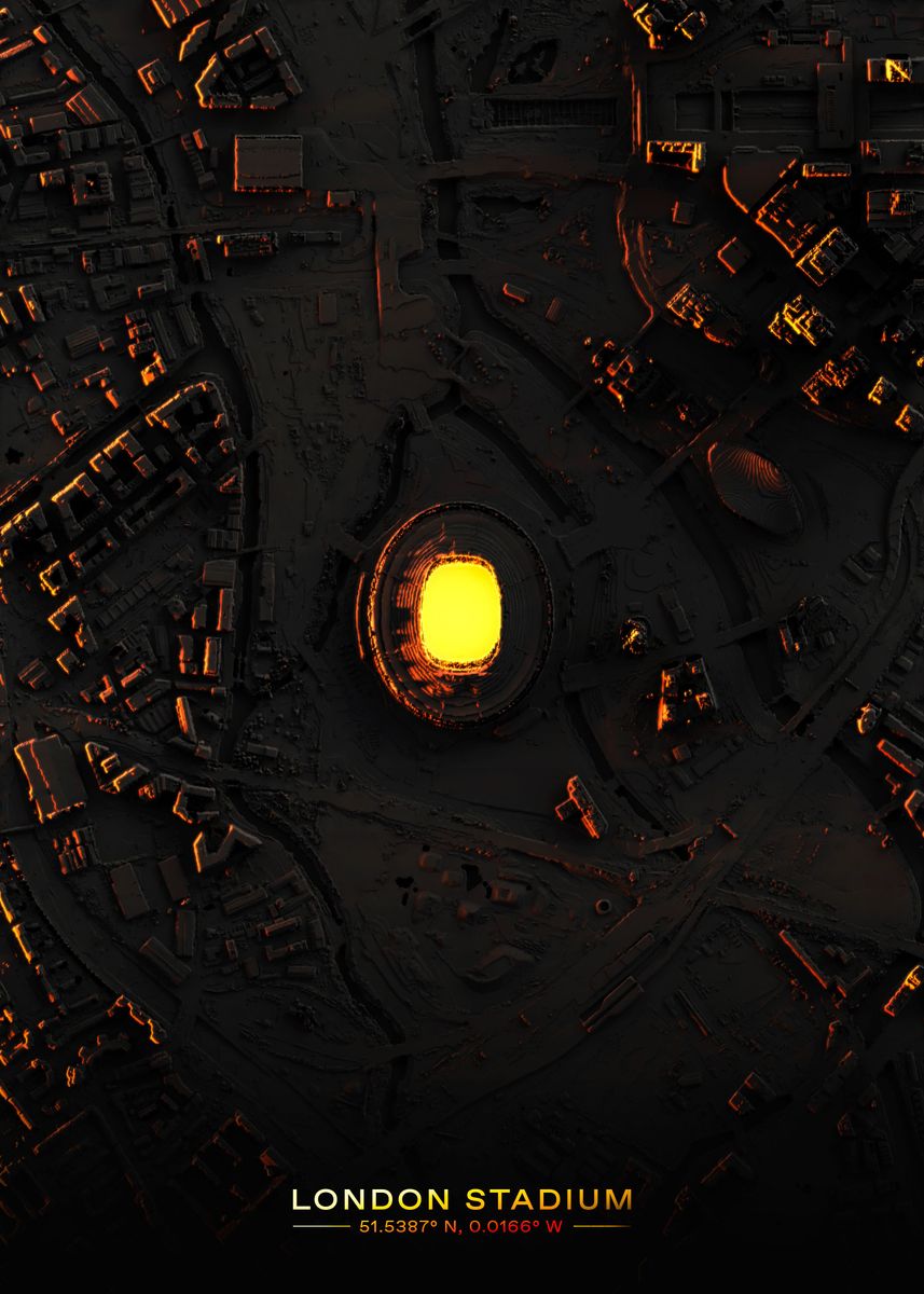 'London Stadium' Poster, picture, metal print, paint by Raphael | Displate