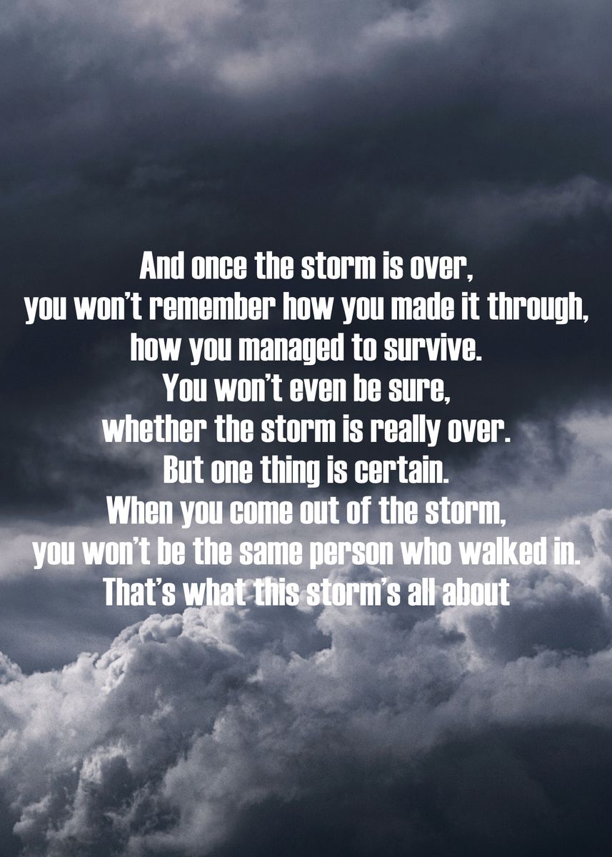 'And once the storm is over' Poster, picture, metal print, paint by ...