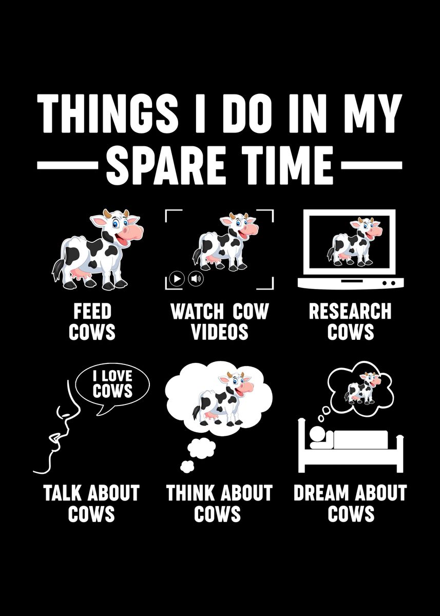 'Cow Farmer Cows' Poster by professionaldesigns | Displate
