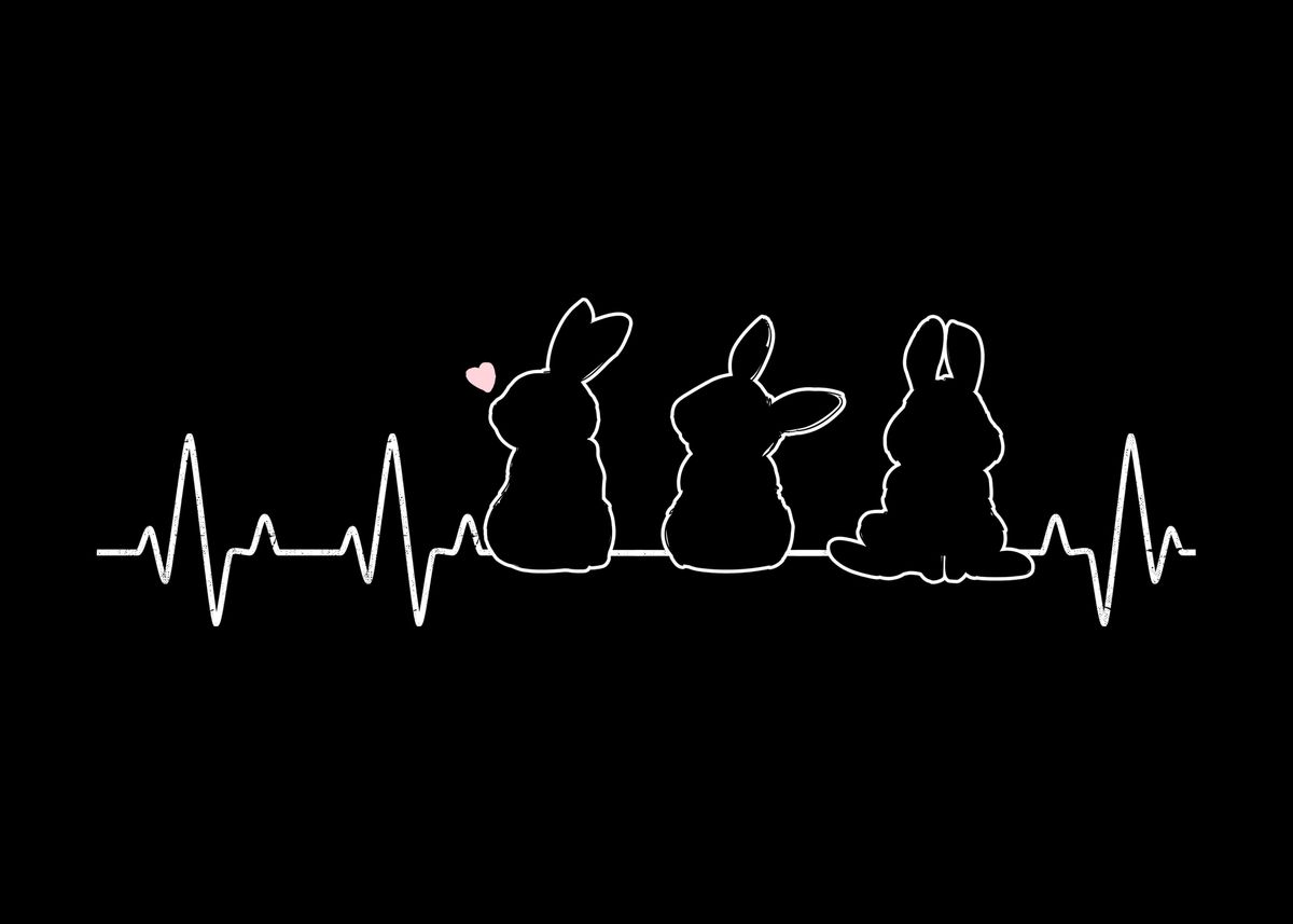 'Rabbits Heartbeat' Poster by professionaldesigns | Displate