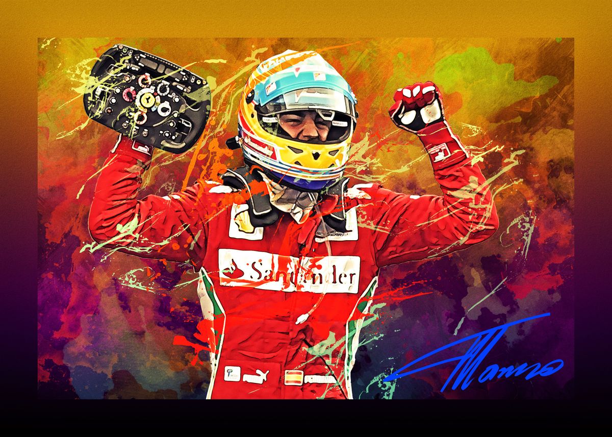 'Fernando Alonso ' Poster by Daisy Donna | Displate