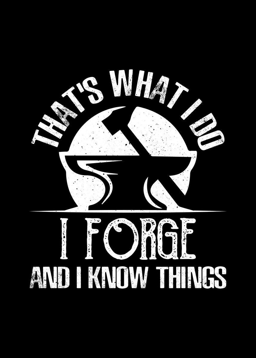 'Blacksmith Blacksmithing' Poster, picture, metal print, paint by ...