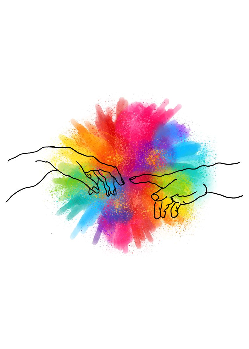 'The creation of Adam' Poster, picture, metal print, paint by Meta ...