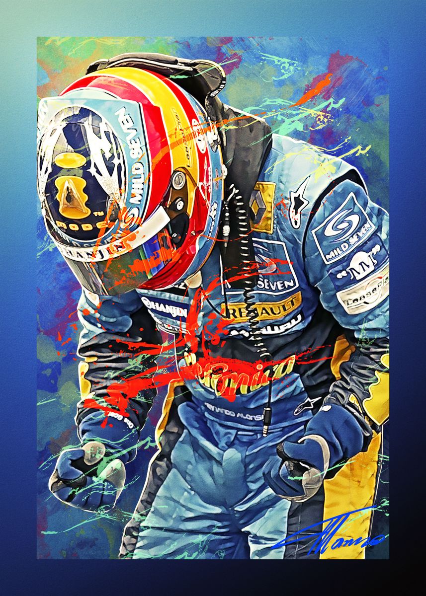 'Fernando Alonso ' Poster by Daisy Donna | Displate