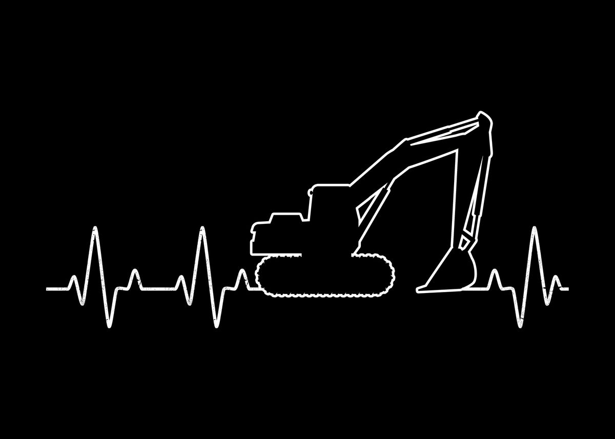 'Excavator Construction' Poster by professionaldesigns | Displate