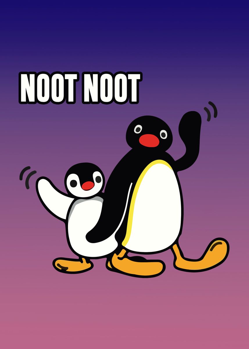 'Noot Noot Pingu' Poster by Funny One Piece | Displate