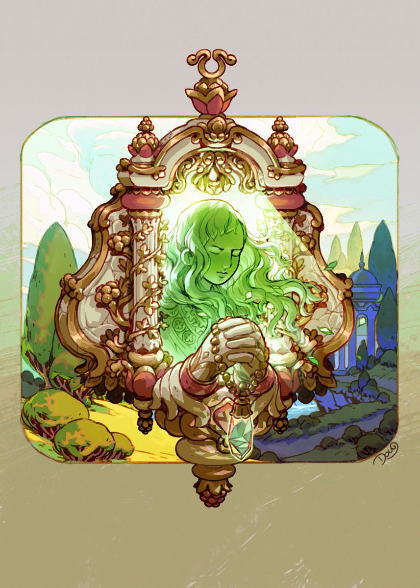 'Angela' Poster, picture, metal print, paint by Requinoesis | Displate