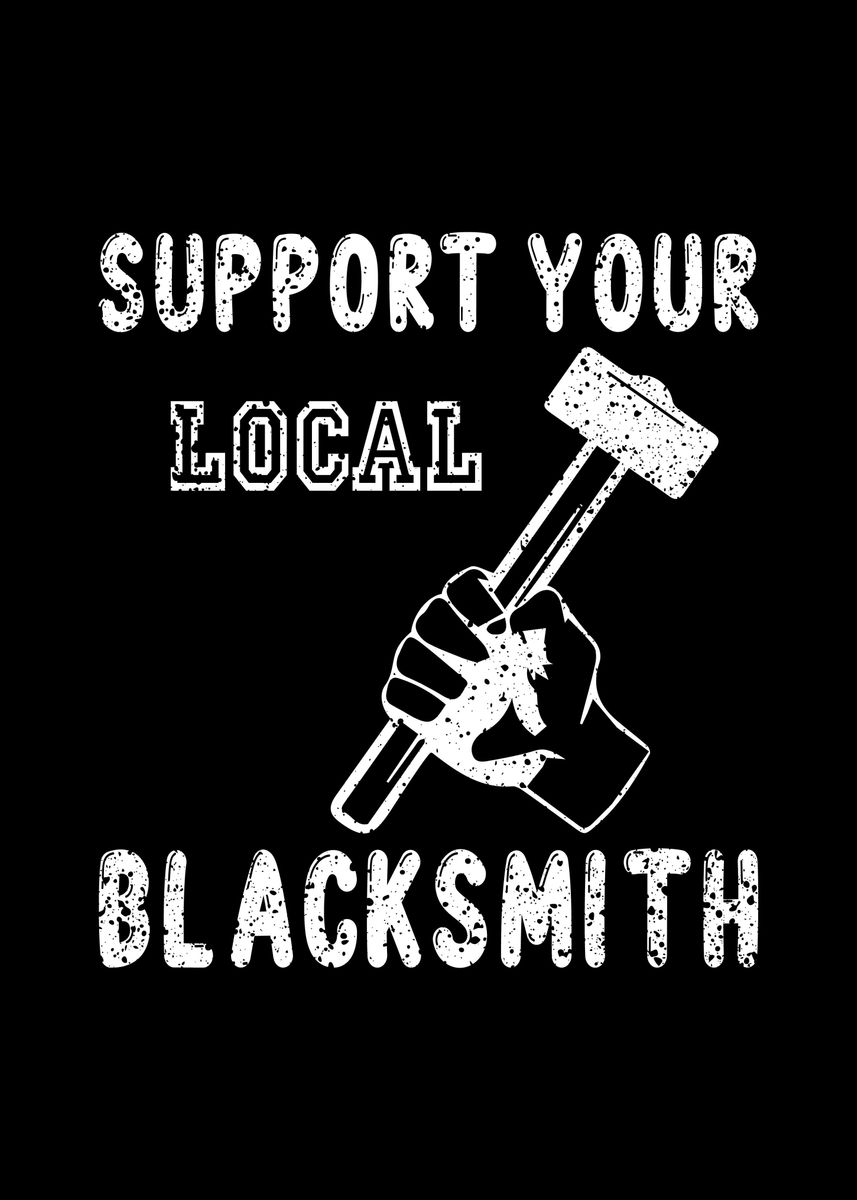 'Blacksmith Blacksmithing' Poster, picture, metal print, paint by ...