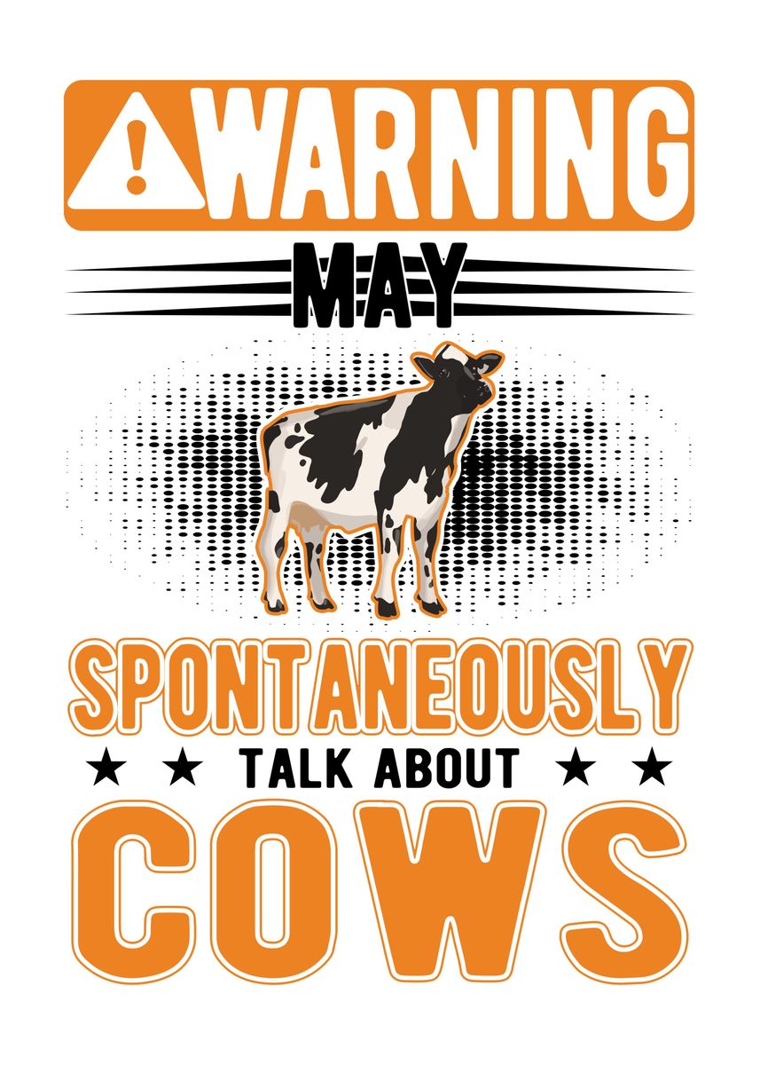 'Cow Farmer Cattle' Poster, picture, metal print, paint by ...