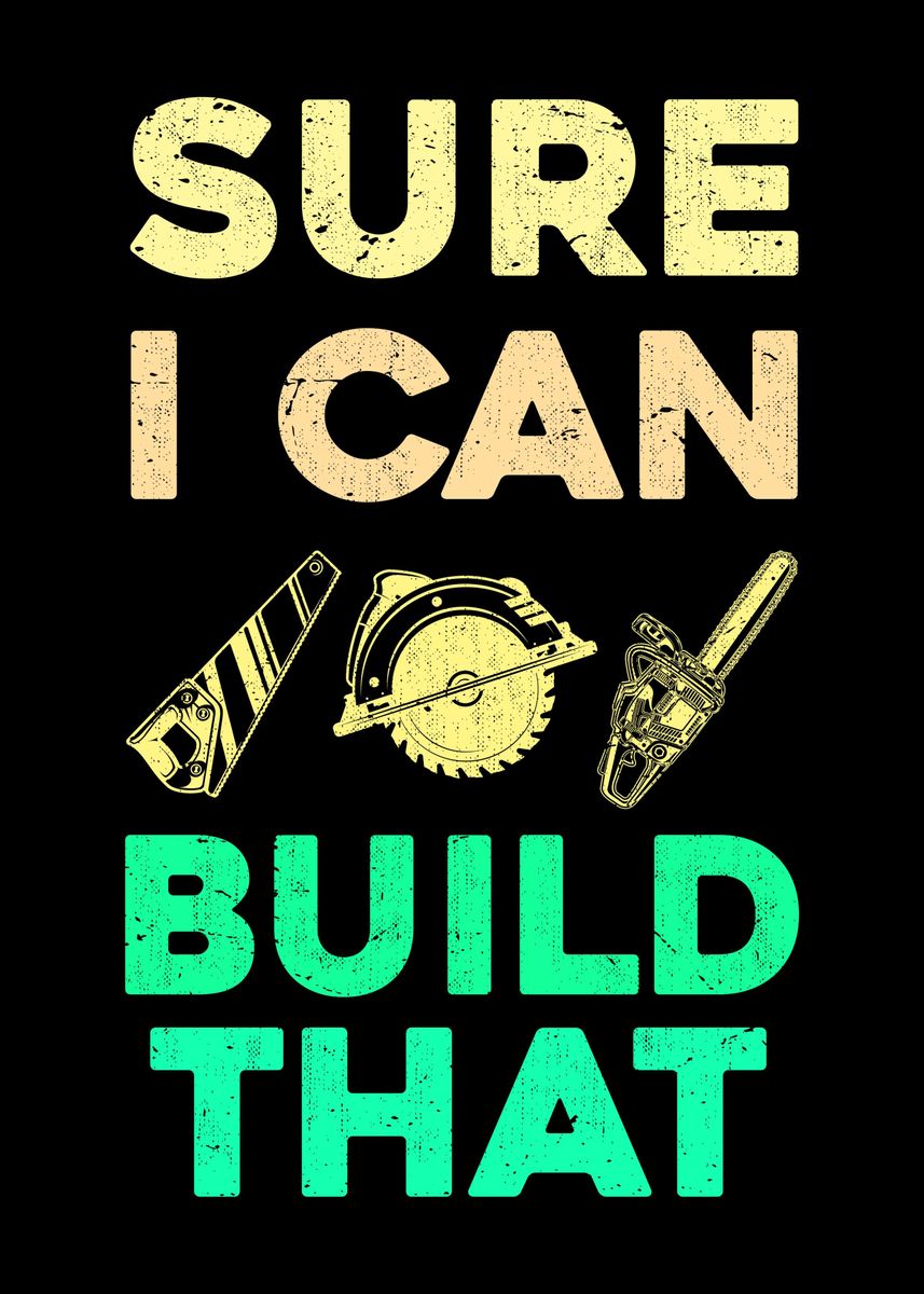'Craftsman Dad Woodworking' Poster, picture, metal print, paint by ...