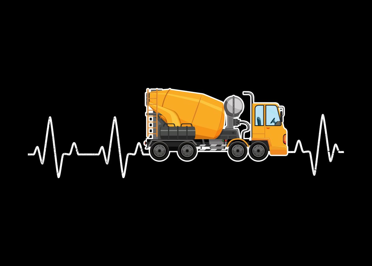 'Concrete Mixer' Poster by professionaldesigns | Displate