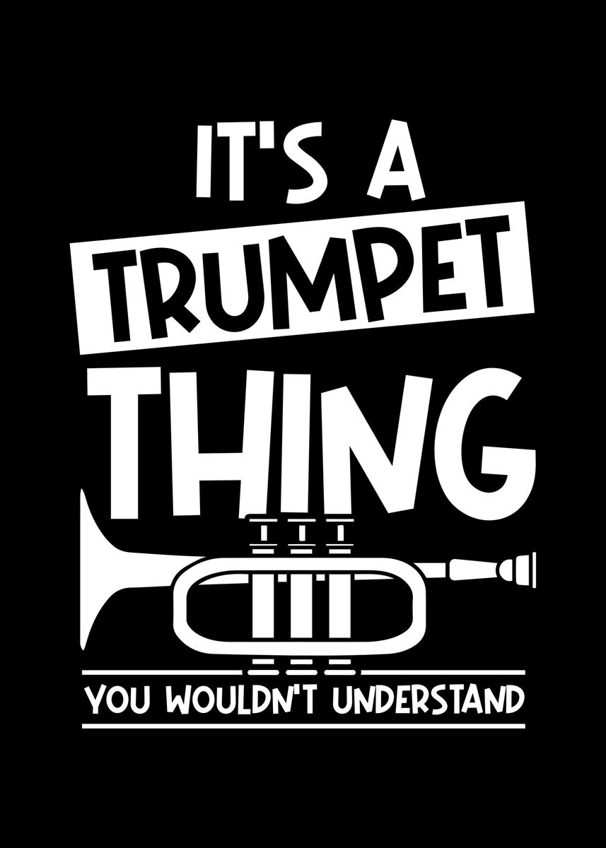 'Trumpet' Poster, picture, metal print, paint by Sebastian Wünsche ...