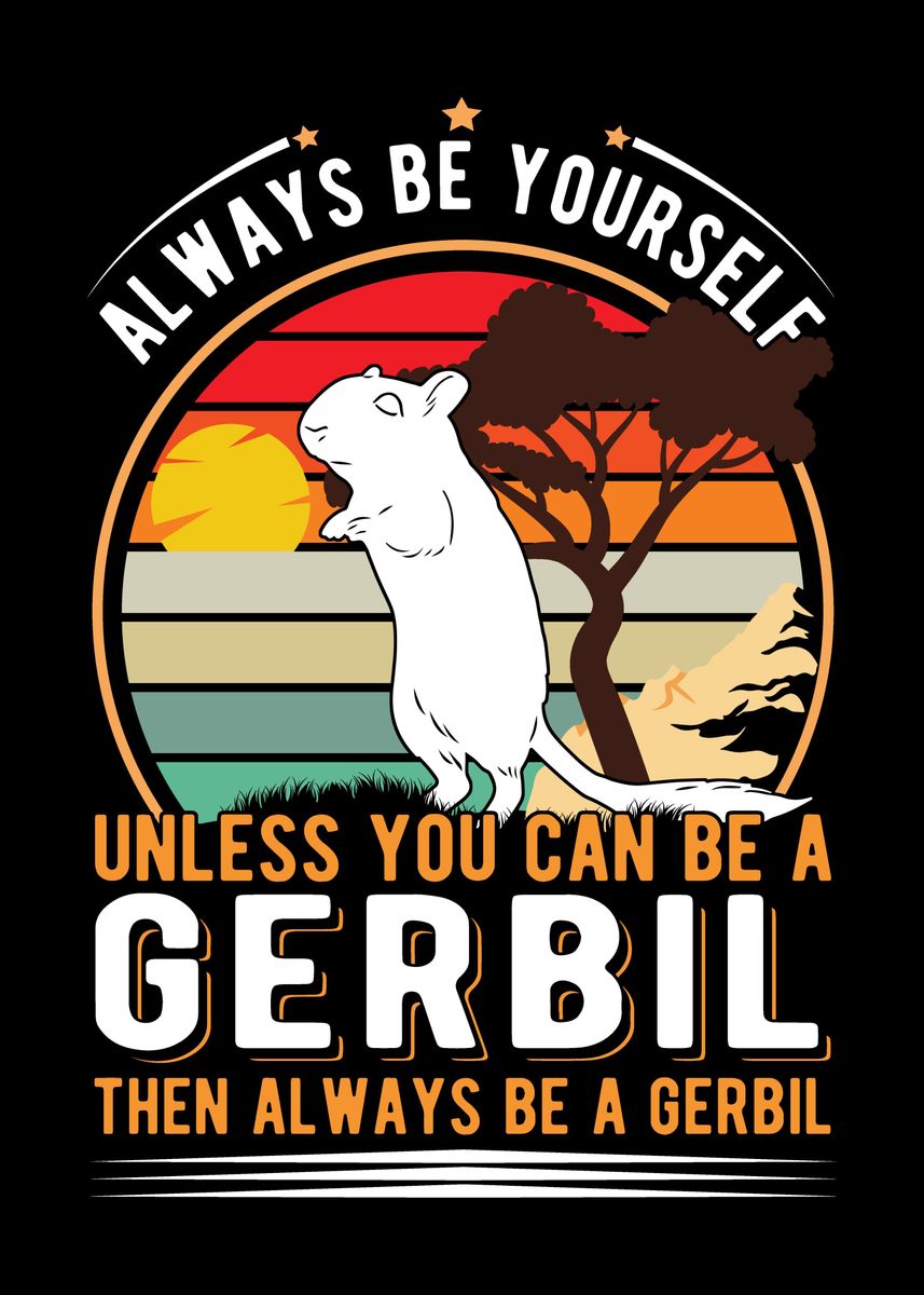 'Gerbil Racing rat' Poster, picture, metal print, paint by ...