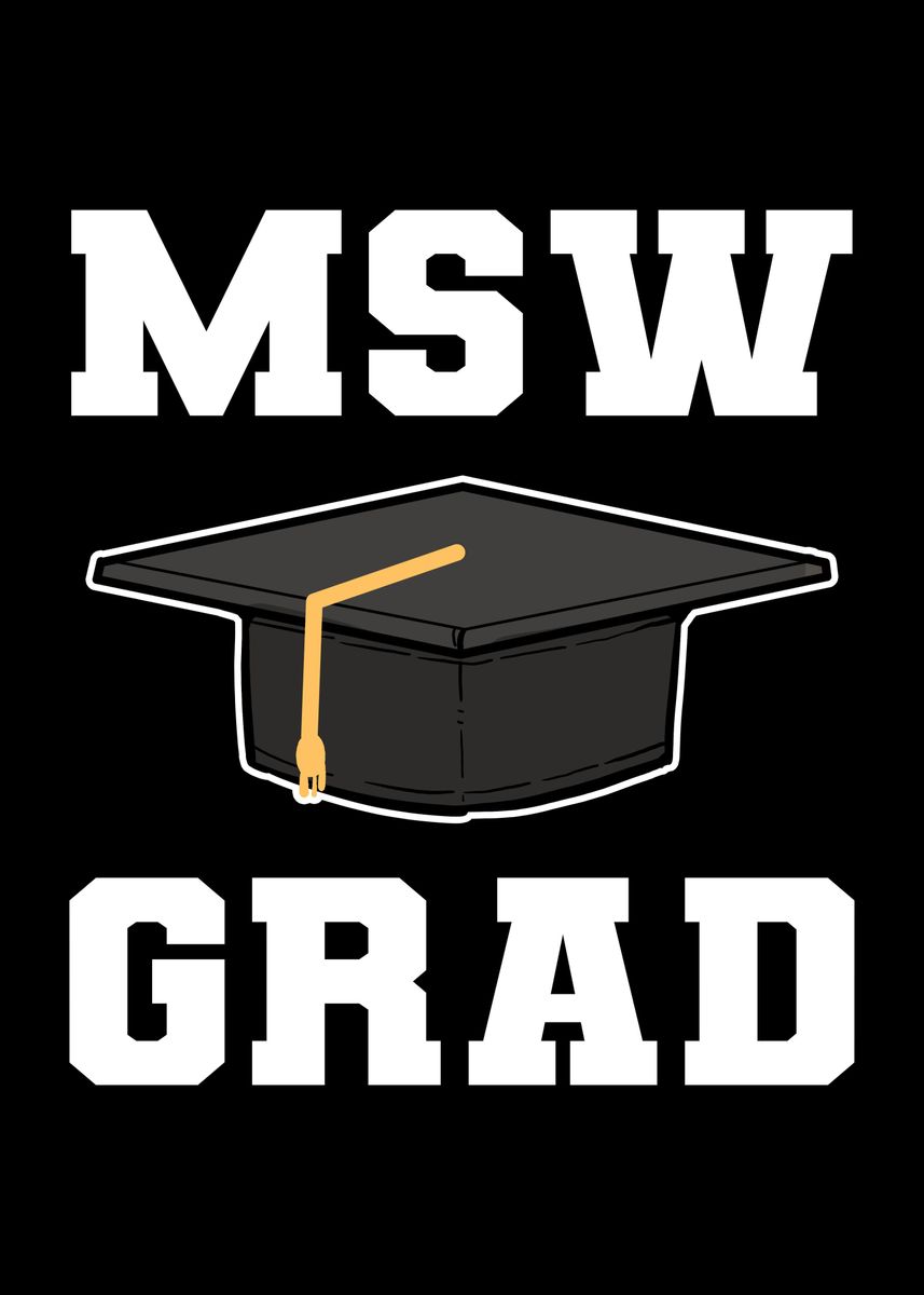 'Social Worker MSW Grad' Poster, picture, metal print, paint by ...