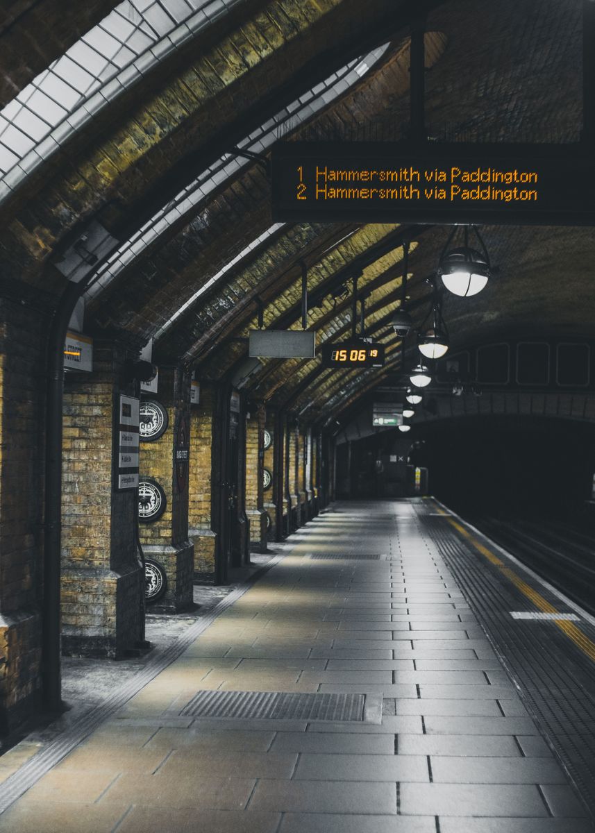 'Train station' Poster, picture, metal print, paint by Raed | Displate