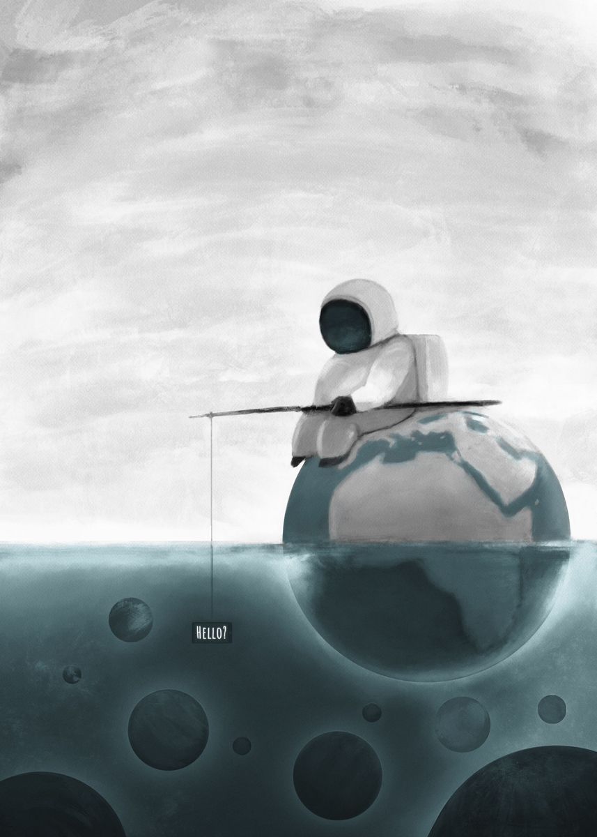 'Life Beyond Earth' Poster, picture, metal print, paint by Mashz | Displate