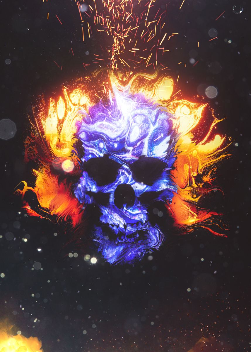 'Colors Of Death N06' Poster, picture, metal print, paint by Mehdi ...