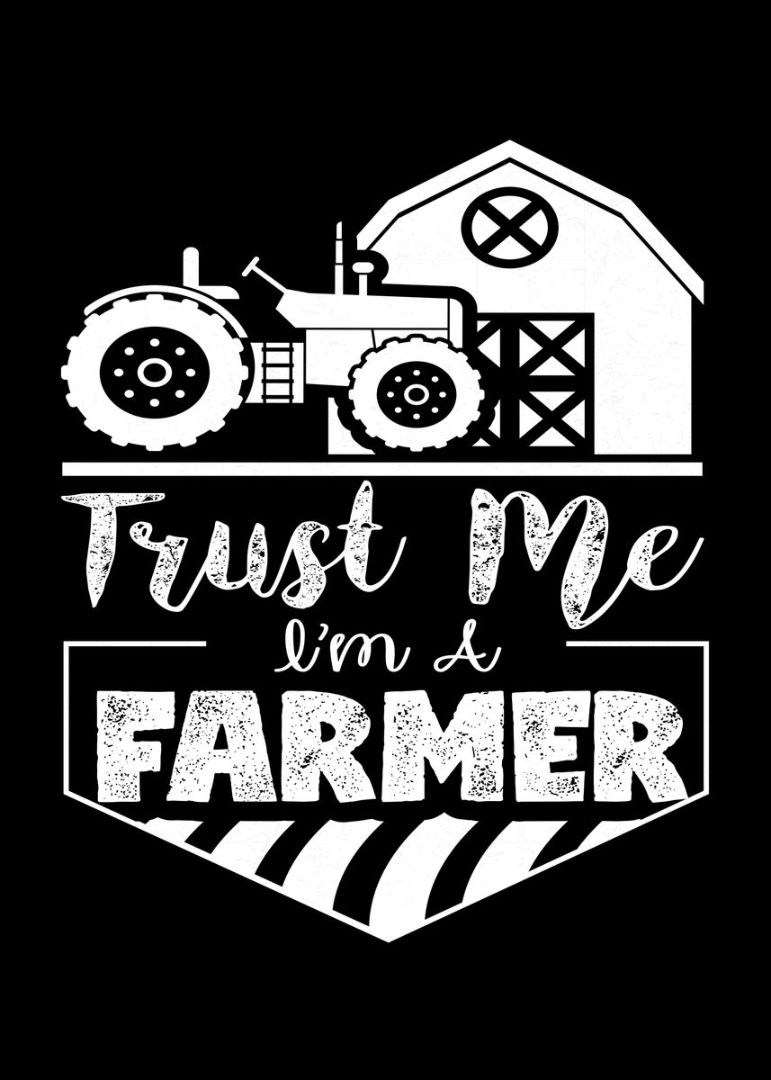 'Eat Sleep Farm Repeat' Poster, picture, metal print, paint by ZS C O M ...