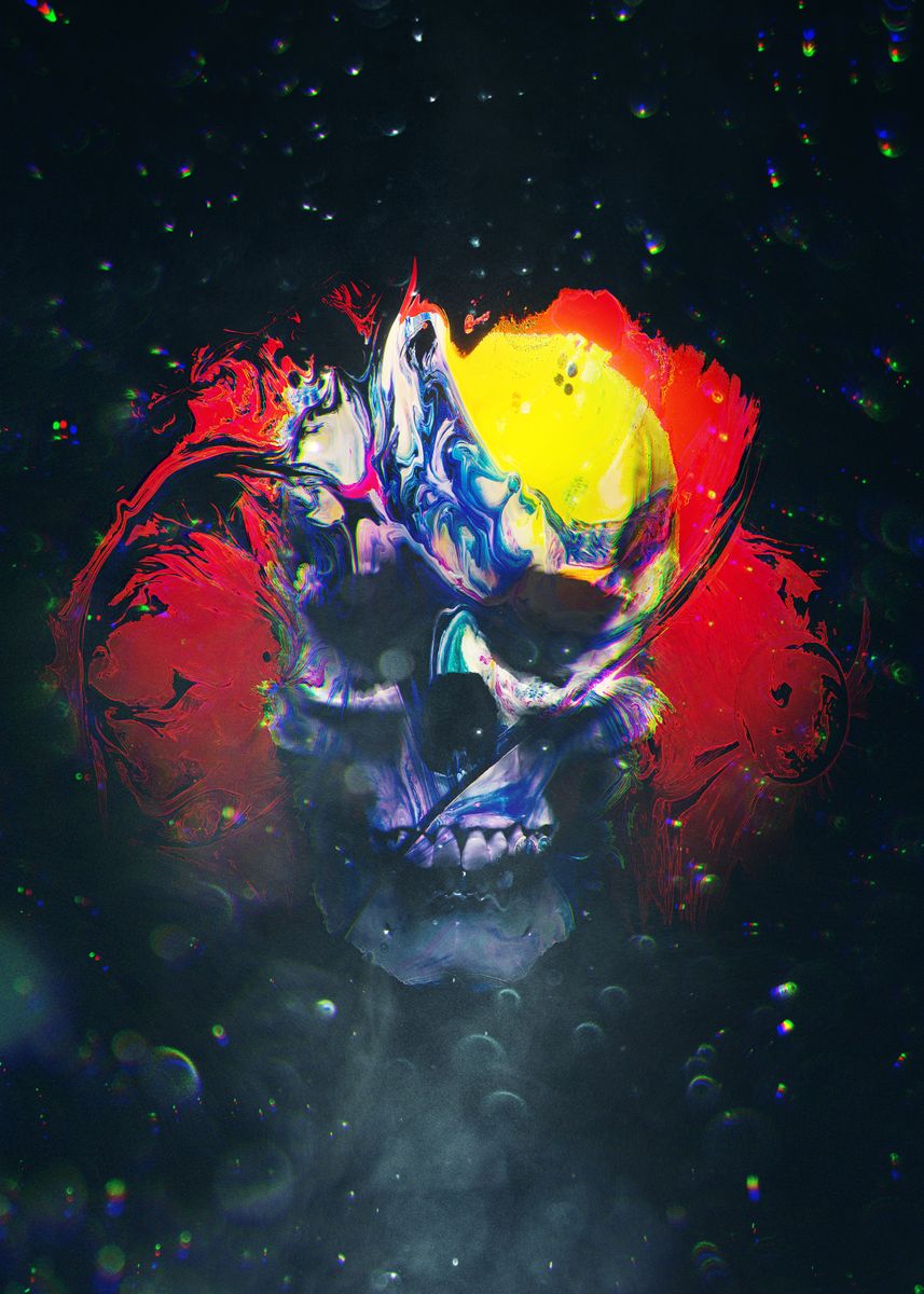 'Colors Of Death N03' Poster, picture, metal print, paint by Mehdi ...