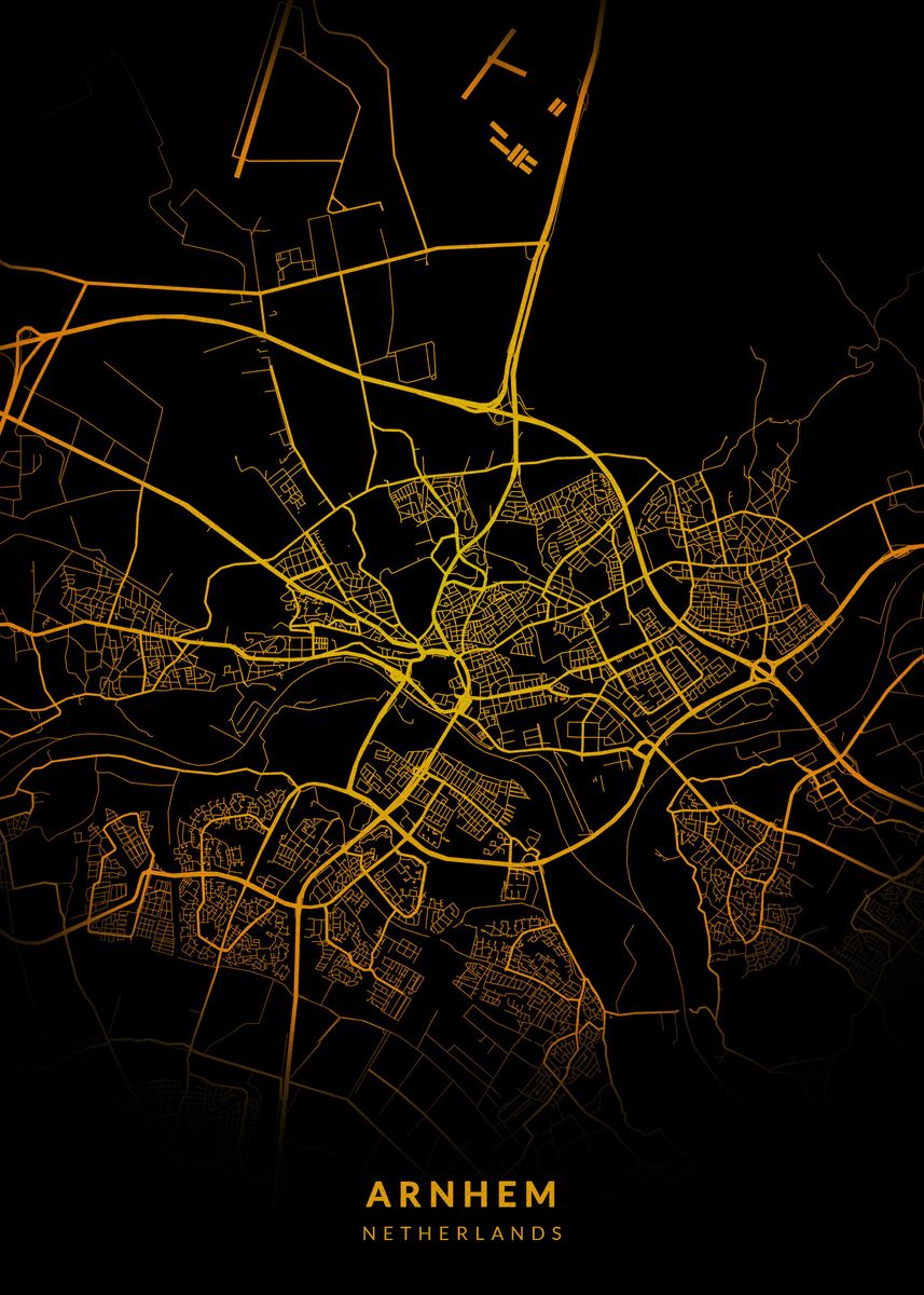 'Arnhem City Map' Poster, picture, metal print, paint by Trulaf Design ...