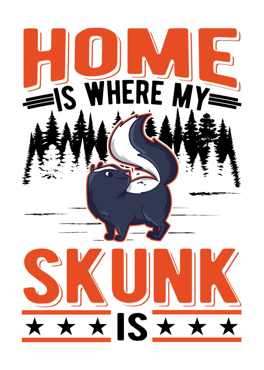 'Skunk Lover' Poster, picture, metal print, paint by FavoritePlates ...