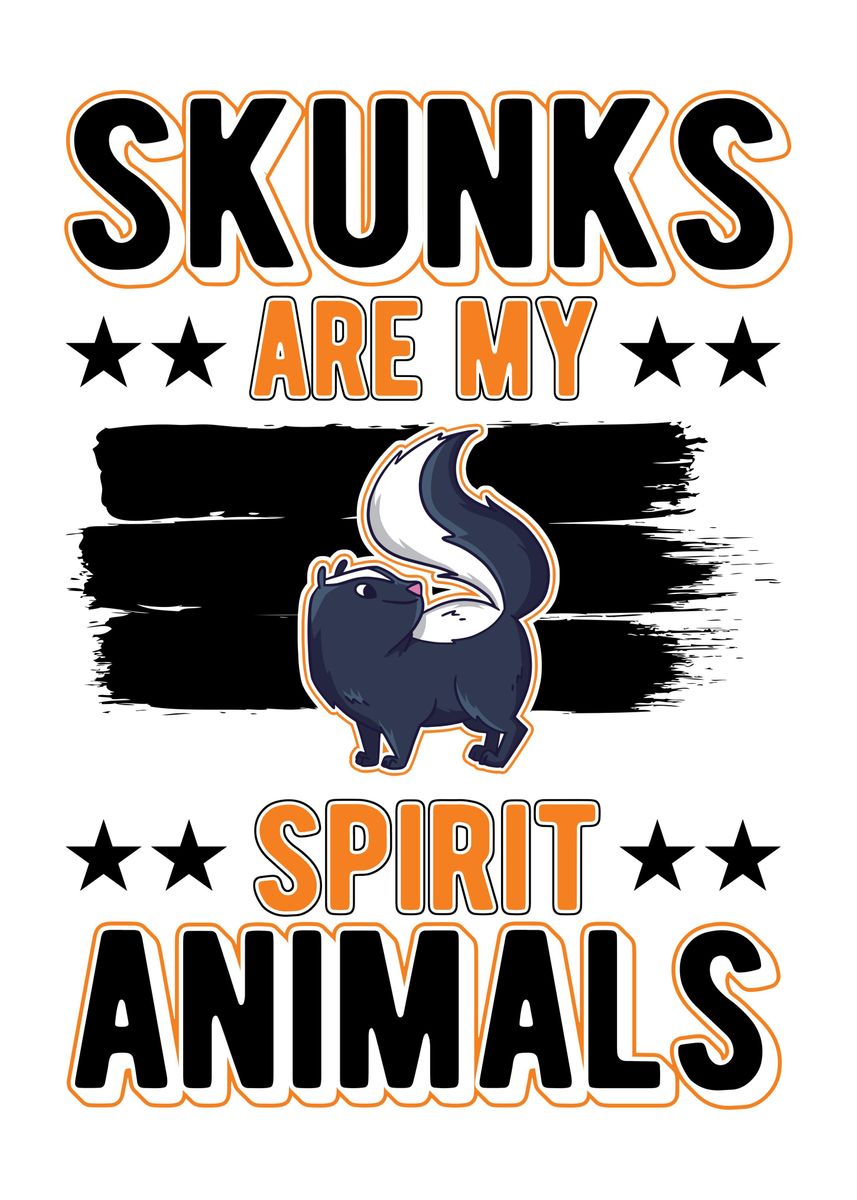 'Skunk Lover' Poster, picture, metal print, paint by FavoritePlates ...