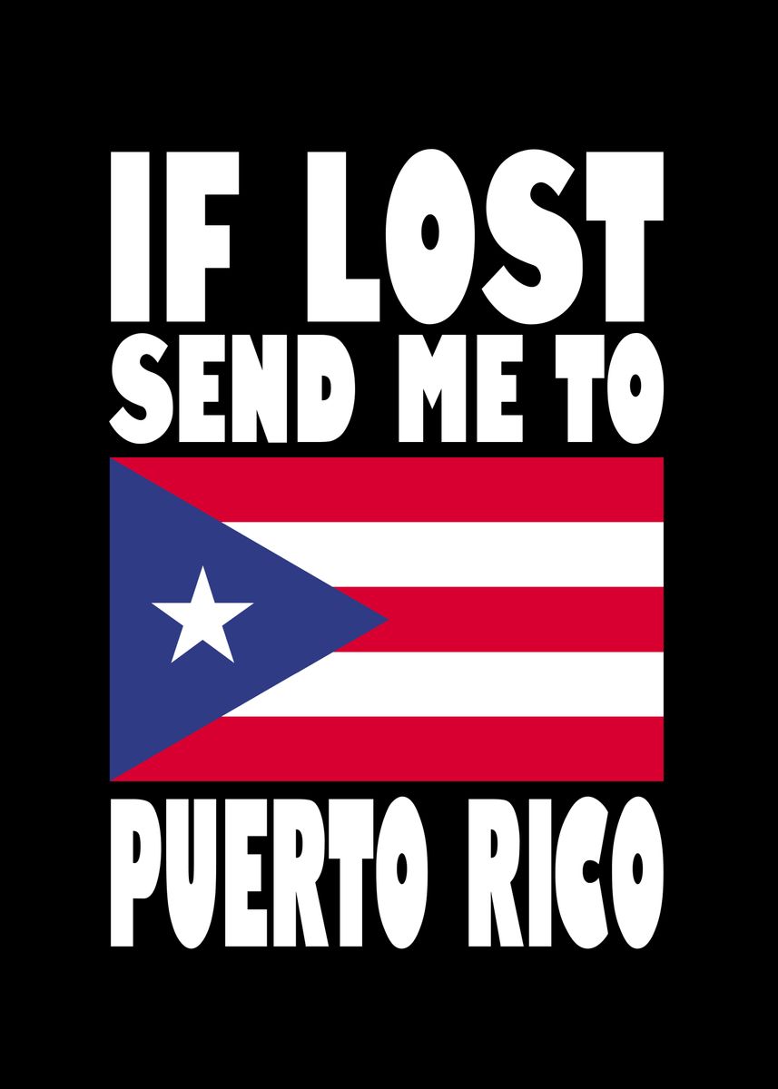 'PUERTO RICO Flag Saying' Poster by schmugo | Displate