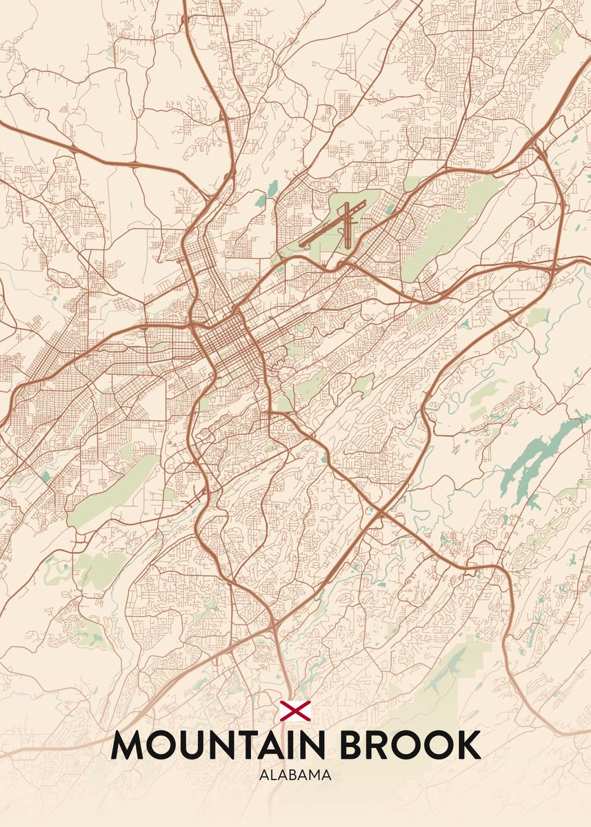 'Mountain Brook AL' Poster by IMR Designs | Displate